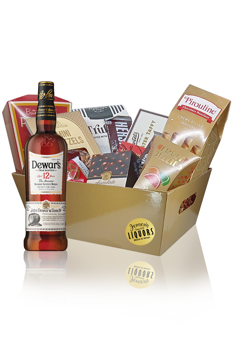 Scotch Gift Basket Dewars 12 Years – Jensens Liquors